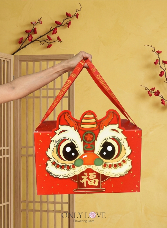 HYNC033 Fortune Lion Prosperity Box | Same day Chinese New Year Hamper delivery to Malaysia ...